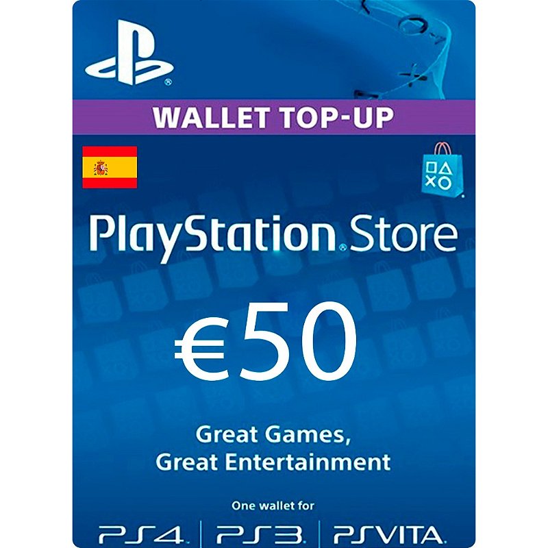 CARTÃO PSN €50 - PLAYSTATION NETWORK CARD - SPAIN - GCM Games - Gift ...