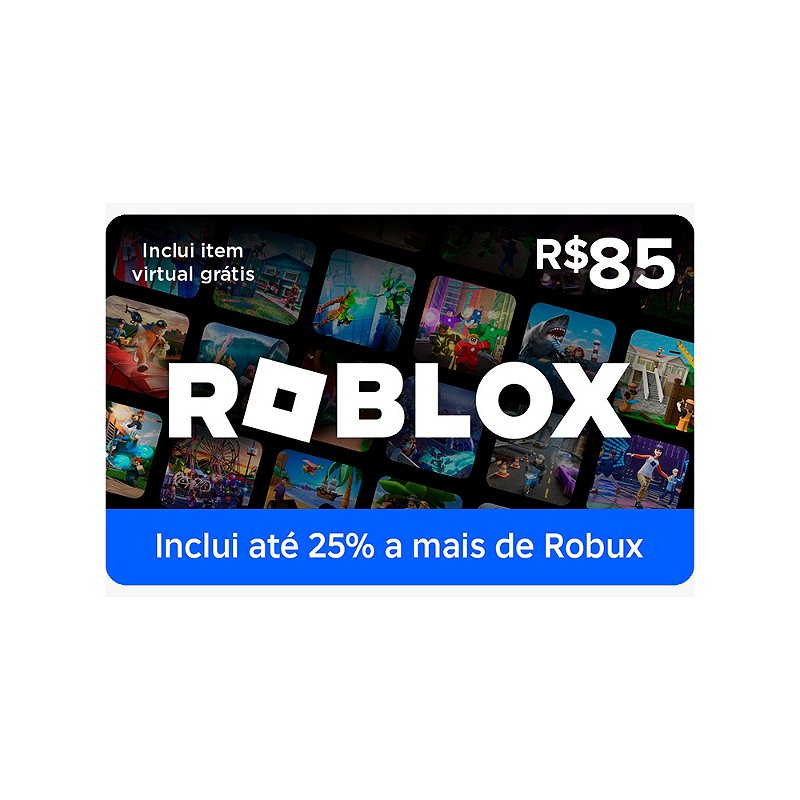 Cartão Roblox R$ 85 Reais - GCM Games - Gift Card PSN, Xbox, Netflix ...