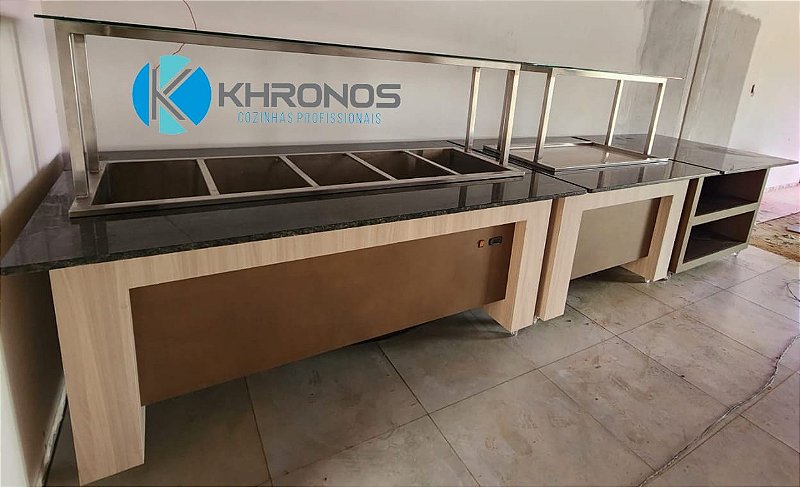 Linha completa de buffet Self-service - Khronos Cozinhas Industriais