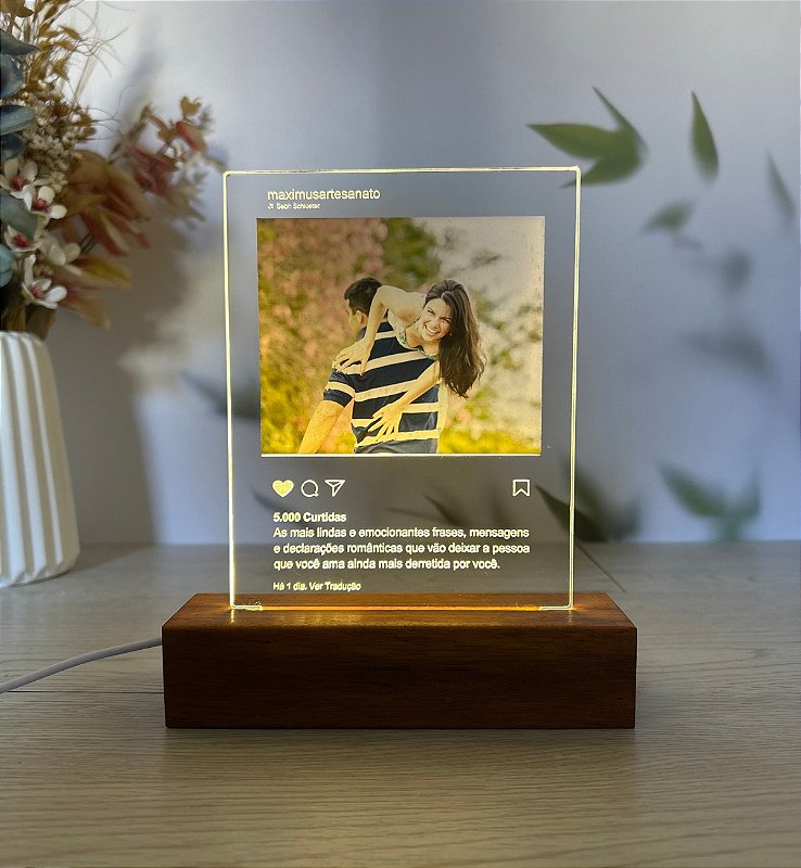 Luminária Instagram - Personalize - Maximus Arte