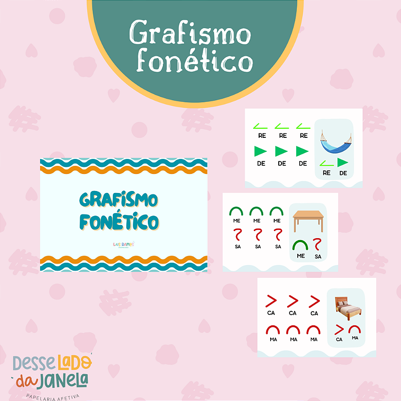 GRAFISMO FONÉTICO PORTUGUÊS - Vídeo + Arquivo em PDF - desse lado da janela