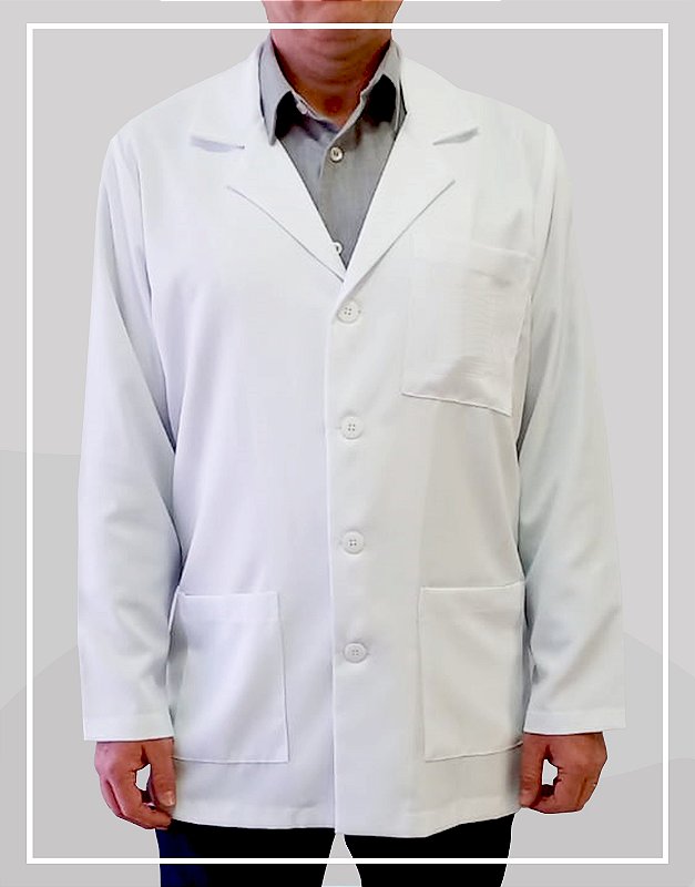 Jaleco Ministro Unissex Manga Longa-Com Bordado Diocese de SJC - Mega ...