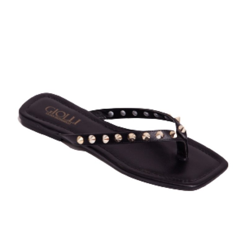Rasteira Dedo Spikes Preto - Giolli