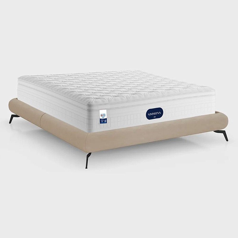 Cama Box com Colchão King Size Simmons Finesse - 193x203 - Vuler ...