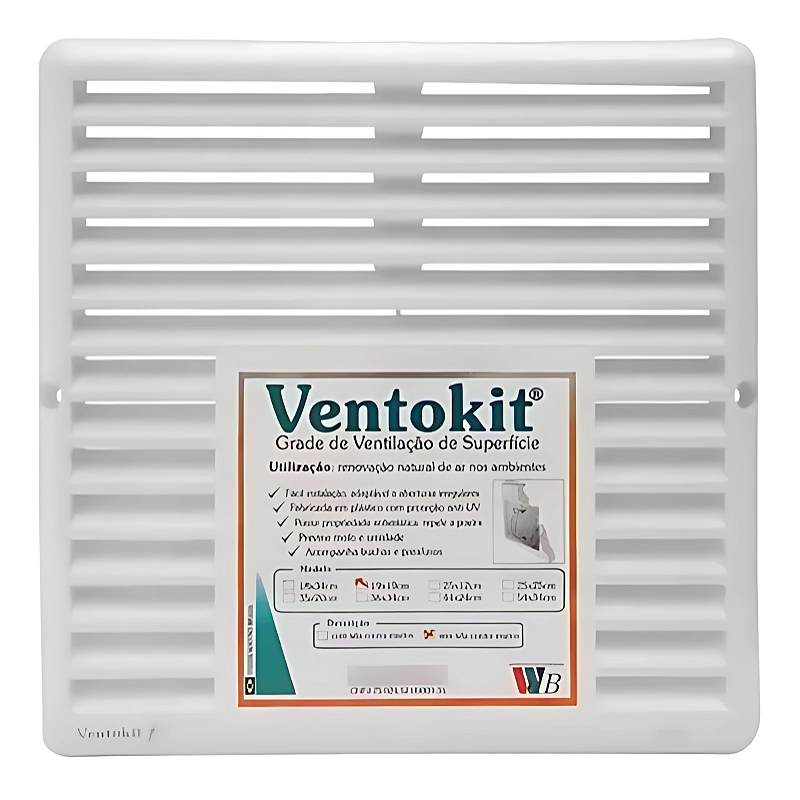 Grade De P/ Ventilação 19x19 Cm Anti-inseto Ventokit Superfície ...