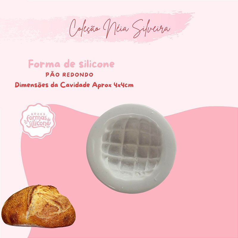 Molde de Silicone Pão Redondo - Doces Formas de Silicone - Moldes de ...