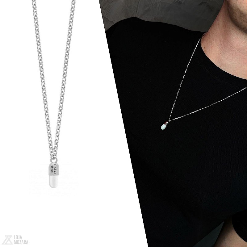 Colar Drug - Aço Inox - Loja Mozara