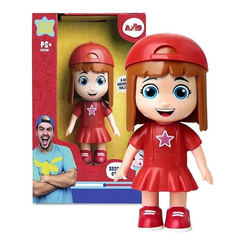 Boneca Gi Aventureira - Vermelha - Luccas Neto - 1126 - Elka - Real ...