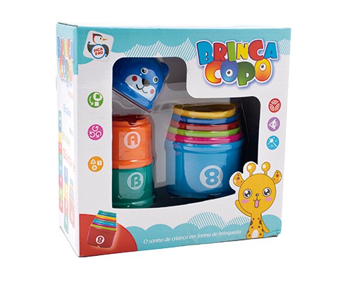 Brinquedo Infantil - Brinca Copo - PI3688 - Pica Pau - Real Brinquedos