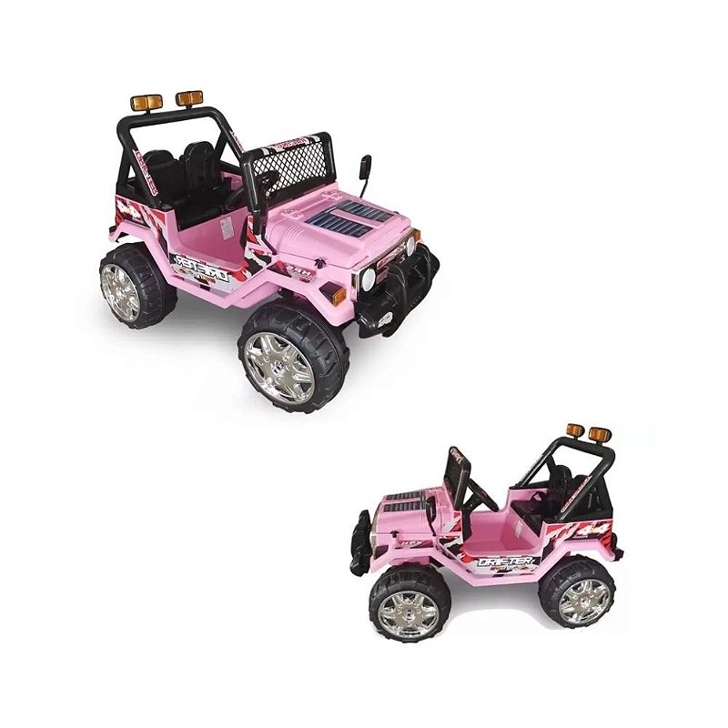 Carro Elétrico Motorizado - Mini Jeep - Rosa - 12V - 998516R - Tapuzim ...