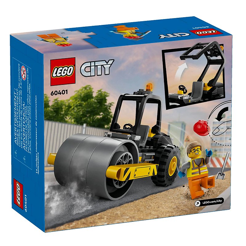 Lego City - Rolo Compressor De Construção - 78 Peças - 60401 - Lego ...