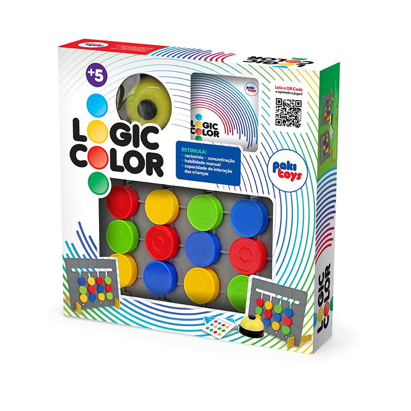 Jogo Logic Color - 1501 - Paki Toys - Real Brinquedos