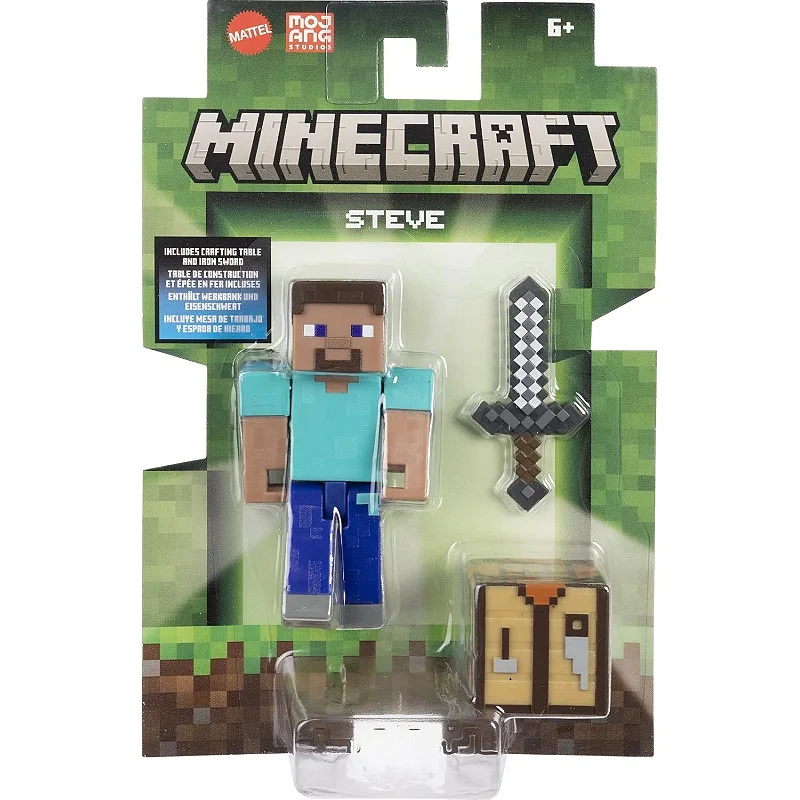Boneco Minecraft Steve Core e Acessório 7Cm Gtp08/JNC28 Mattel - Real ...