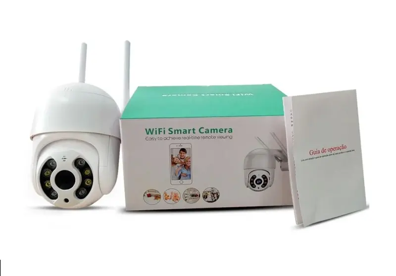 MODELO :A8 Câmera De Segurança Ip Wifi Externa Auto Tracking Ptz lente ...