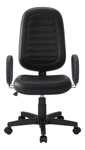 Cadeira Giratória Presidente com Costura Preta - ENZOFLEX