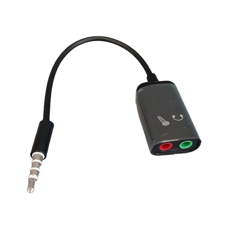 ADAPTADOR 30CM 1 PLUG P3 FEMEA X 2 PLUGS P2 MACHO PARA HEADSET ...