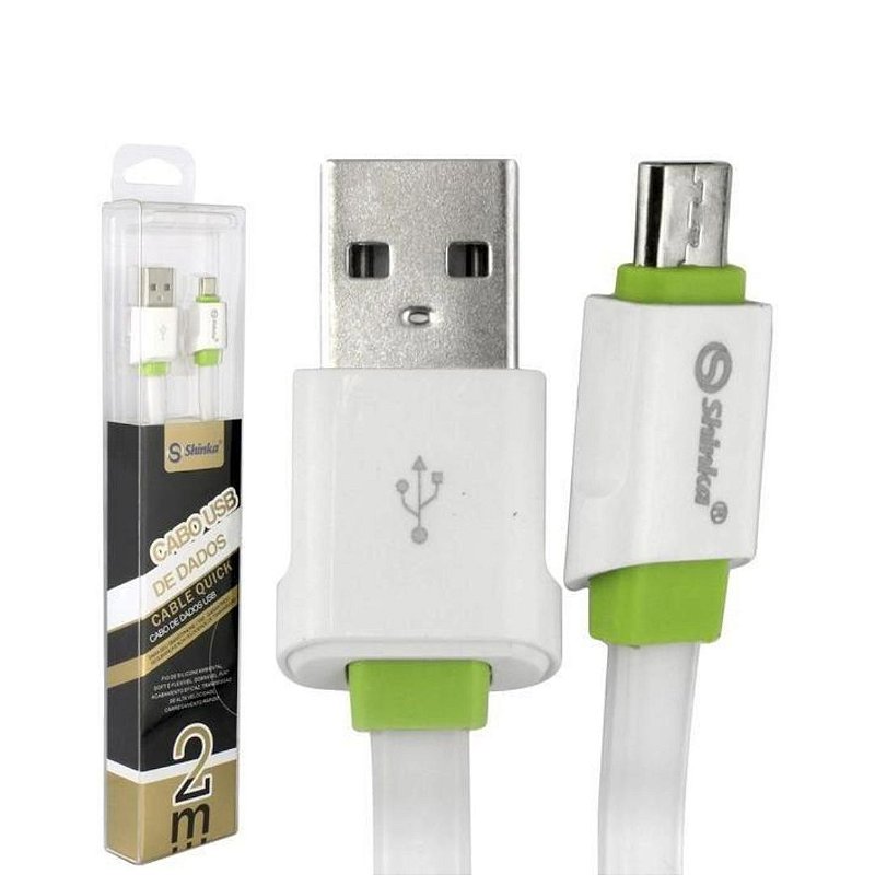 CABO USB X MICRO USB V8 2 METROS - SHINKA - Soluções em produtos para ...