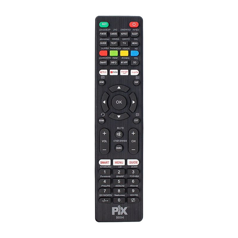CONTROLE REMOTO COMPATIVEL UNIVERSAL P/ TVS R.026-9894 - PIX - Soluções ...