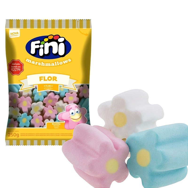 Marshmallows Flor 250g - Fini - Os melhores Artigos para sua Casa & Festa