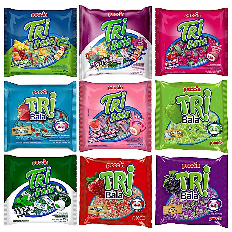 Balas Recheadas Tribala 500G - PECCIN - Os melhores Artigos para sua ...