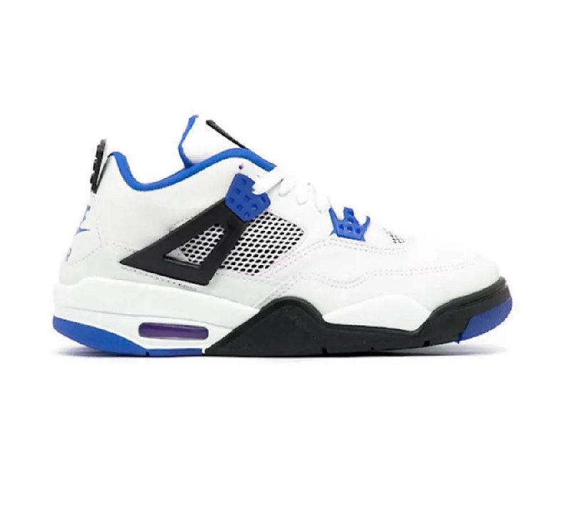 Tenis Jordan 4 Retro Motorsports Branco / Azul - BMSHOPDROP
