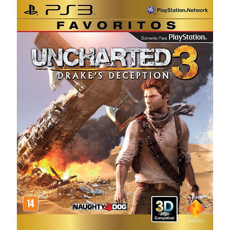 Uncharted 3 Drake's Deception - PS3 (Mídia Física) - USADO - Nova Era ...