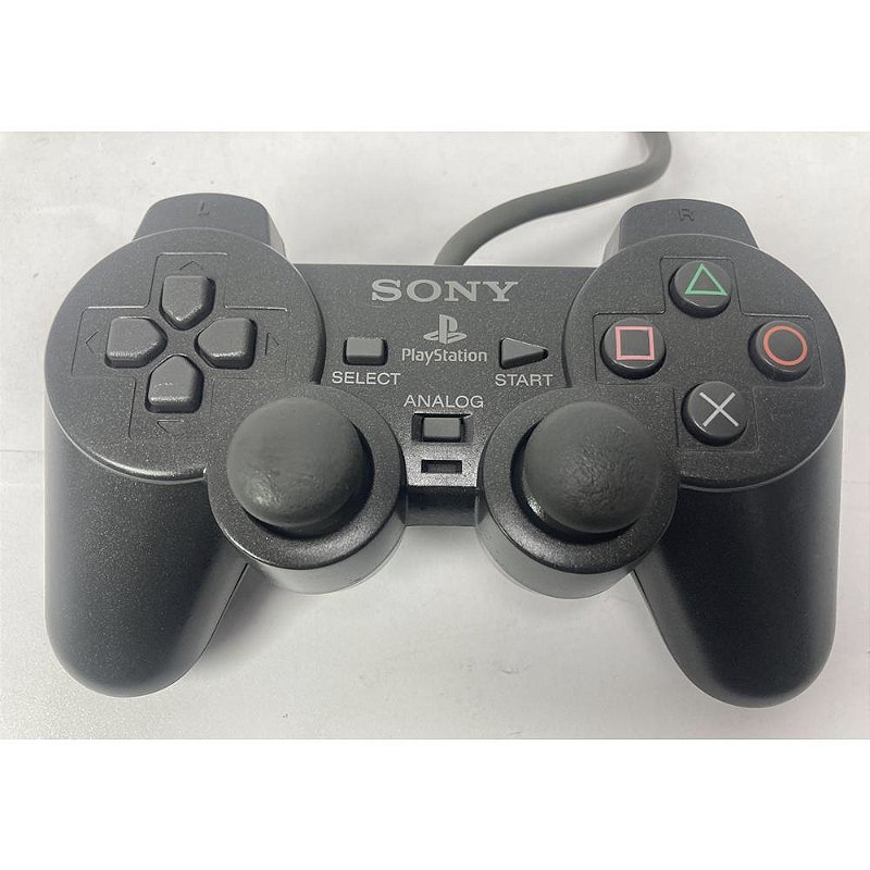 Controle Playstation Dualshock 1, Preto, Para PS1 e PS2, Original Sony ...