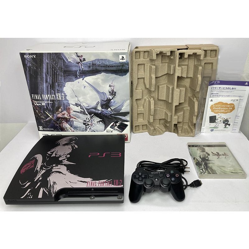 PlayStation 3 Slim, Final Fantasy XIII-2 Lightning Edition, Na Caixa ...