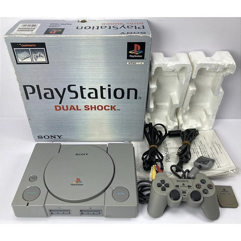 PlayStation 1, DualShock, Completo Na Caixa Seriado, Modelo SCPH-7500 ...