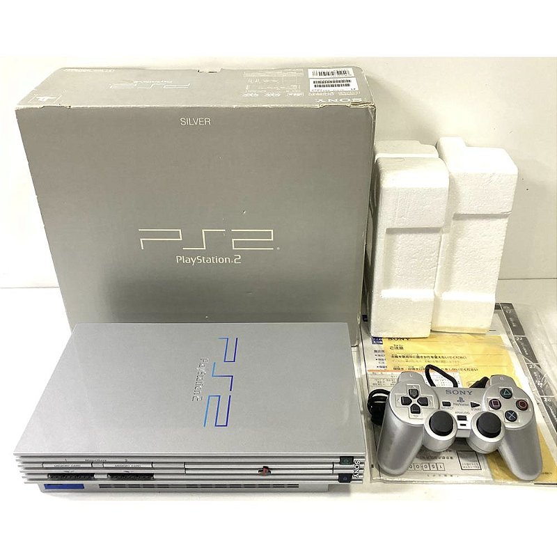 PlayStation 2, Prata, Na Caixa Seriado, 1 Controle, Silver, Modelo SCPH ...