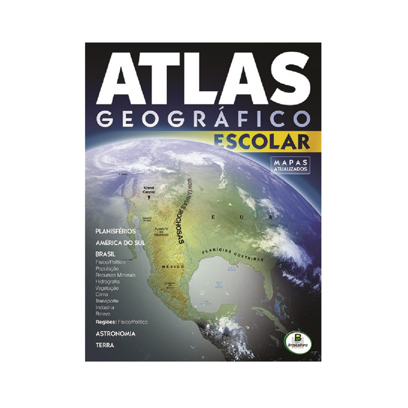 Atlas Escolar Geográfico 32 páginas Todolivro - Shopel Papelaria