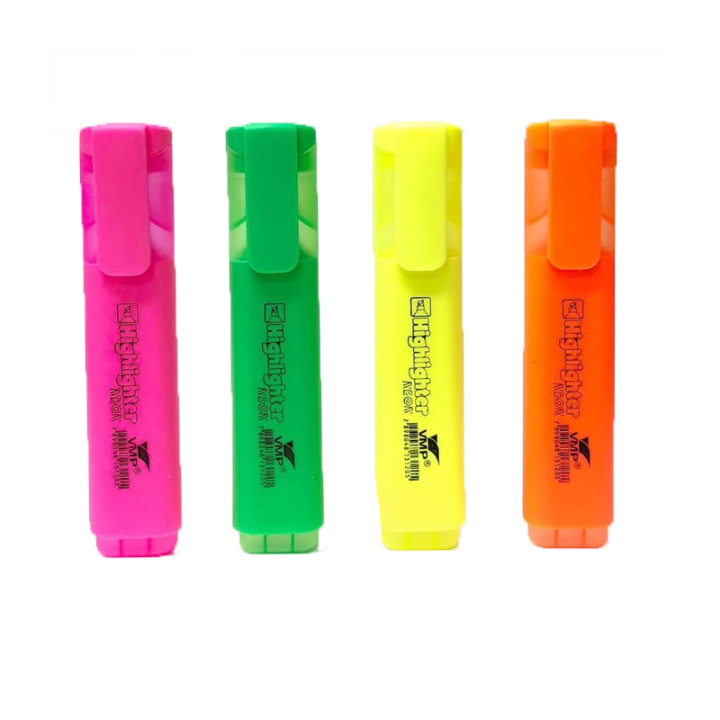 Marca texto com 4 cores neon vmp - Shopel Papelaria