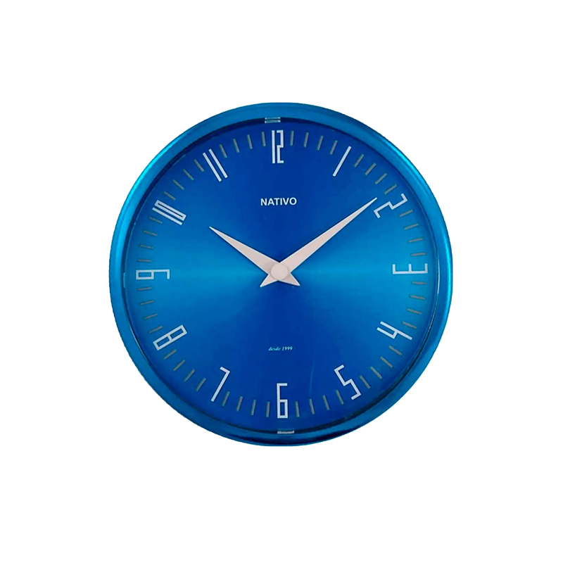 Relógio redondo 22,5 azul Jubilee nativo - Shopel Papelaria