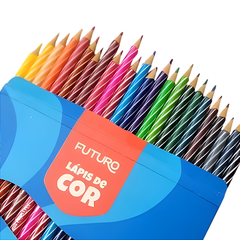 Lápis de cor 24 unidades Twist Pop Futuro - Shopel Papelaria