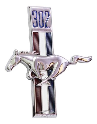 Emblema Ford V8 302 Cavalo - ORIGINAL HOT ROD l PEÇA DE CARROS ANTIGOS