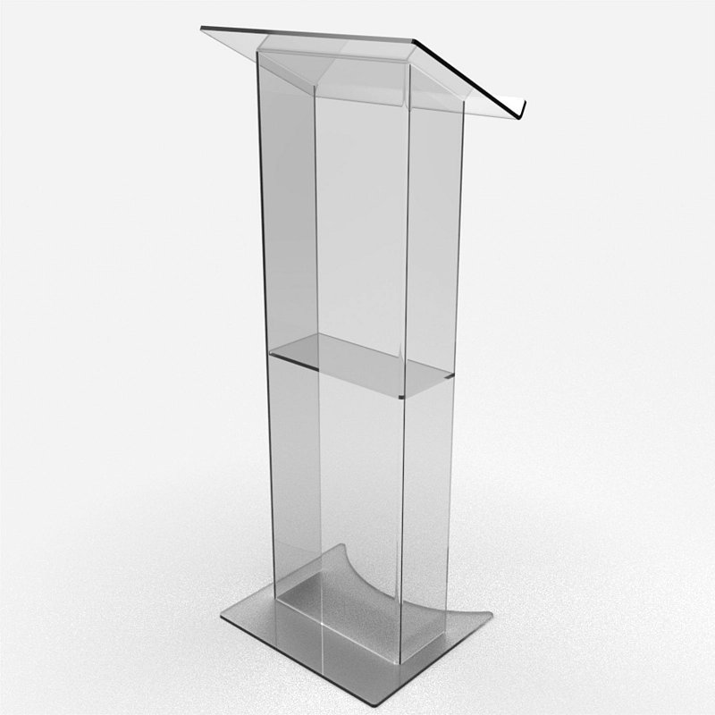 Púlpito em acrílico cristal 1100 x 500 x 400 x 6mm - Acriltech Soluções ...