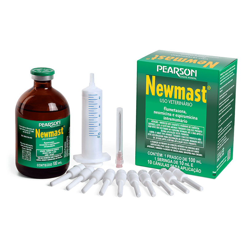 Newmast 100ml (Neomicina+Espiramicina+Flumetasona) - Agro Pinheiro