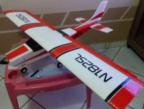 Kit aeromodelo cessna asa alta 110cm - ji parana aeromodelos