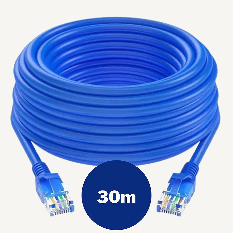 CABO DE REDE - 30 METROS - MARCA X-CELL MOD: XC-CAT6 - CAT6 XCELL - DS LOJA