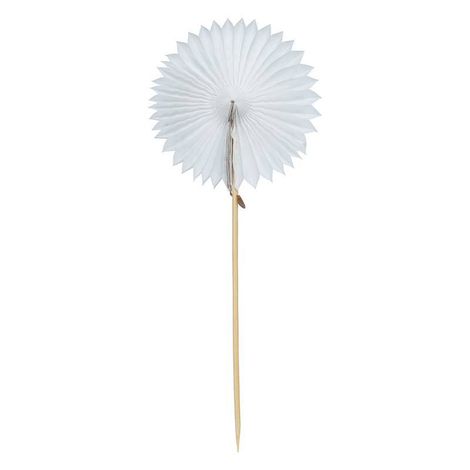 Topo de bolo leque flor de papel branco - Celebrar Party Shop - artigos ...