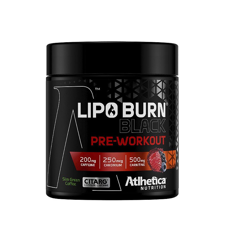 LIPO BURN BLACK PRE WORKOUT 200G - ATLHETICA - X3 Suplementos