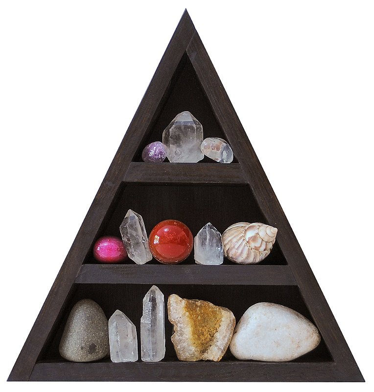 Nicho e Altar Triangular p/ pedras e cristais ZR17 - Zaltana - Design ...