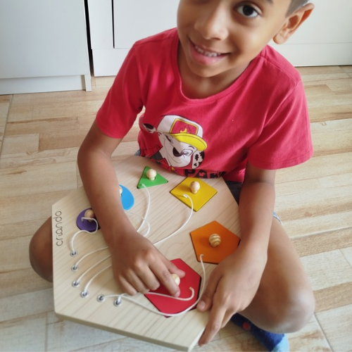 Painel Sensorial Colméia - Formas de Encaixe - bibiai