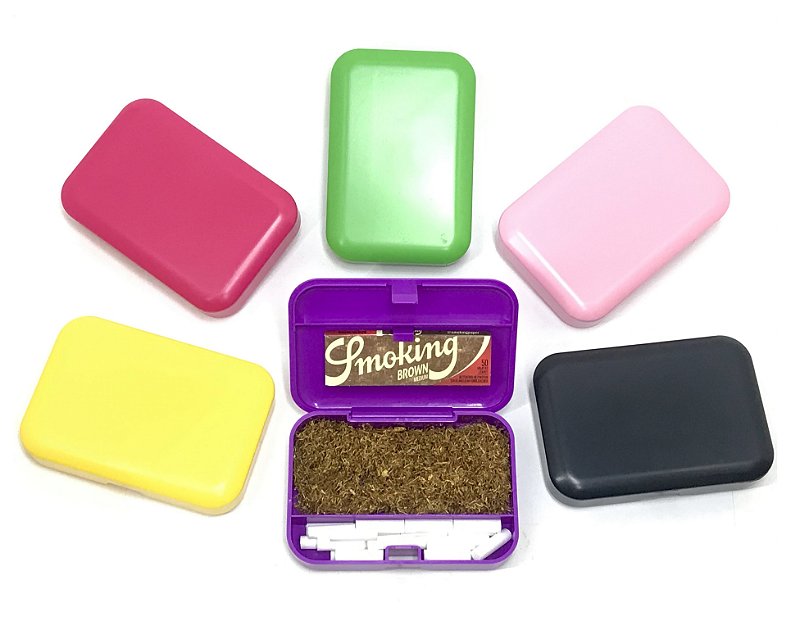 Tabaqueira De Plastico Com Suporte Para Seda 1.1/4 E Filtros ...