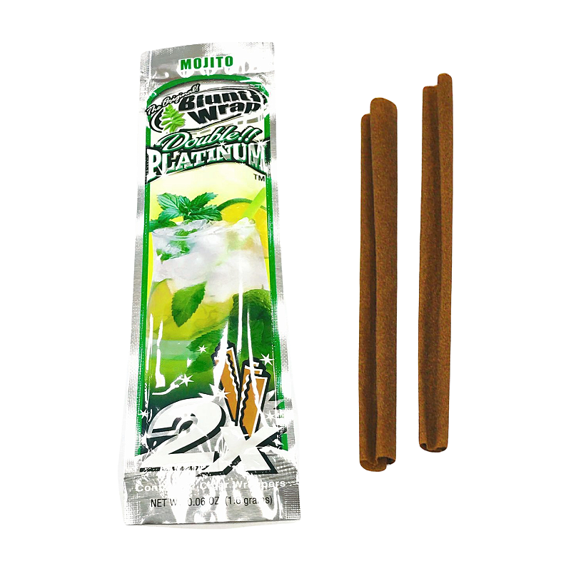 Seda Blunt Wrap Double Platinum 2x - Mojito - Tabacaria Arahat e Presentes