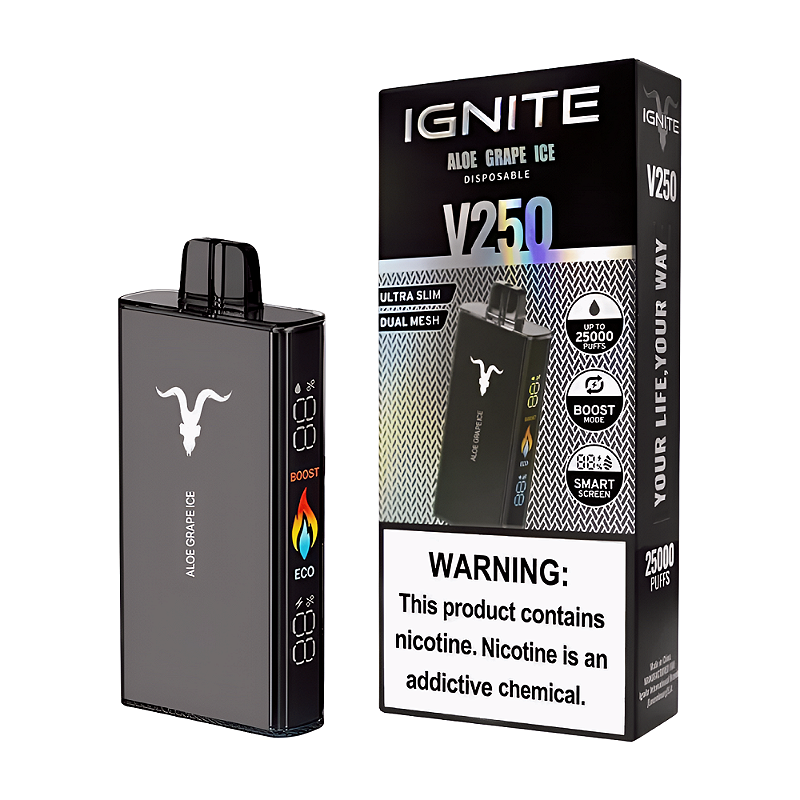 Pod Descartável Ignite V250 - Aloe Grape Ice - Tabacaria Arahat e Presentes