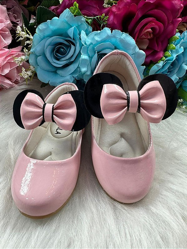 Sapatilha Flor Di Mila Minnie/Minie Rosa - BELLI KIDS ATACADO