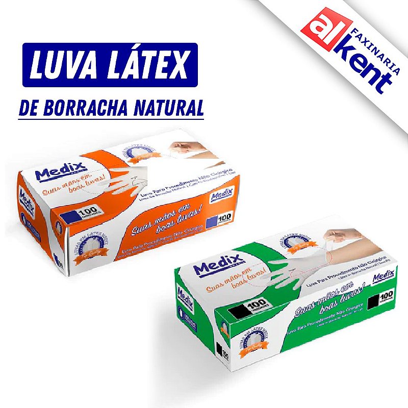 Luva Látex Descartável Sem Talco Para Procedimento Não Cirúrgico Medix