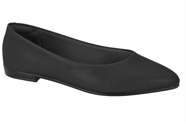 Sapatilha Beira Rio Feminina Bico Fino PRETO - Deka Calçados