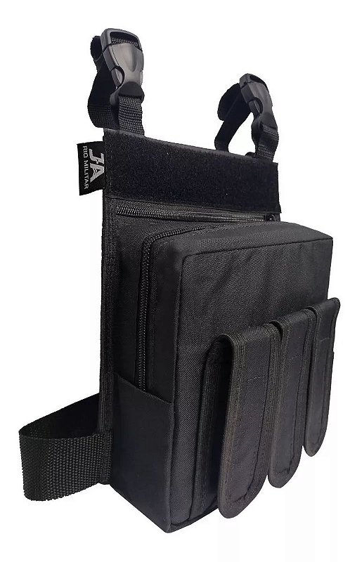 Bornal de Perna 3 PST PRETO Jariomilitar - Reserva Militar